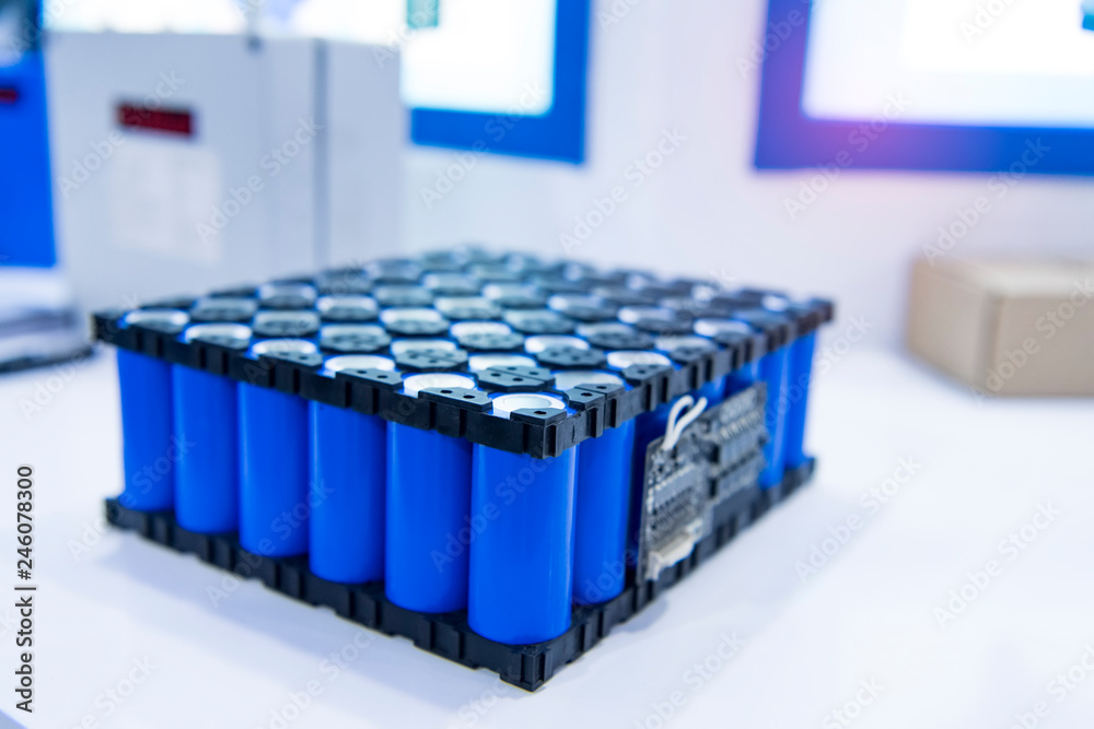 Lithium ion industrial high current batteries Stock Photo | Adobe Stock