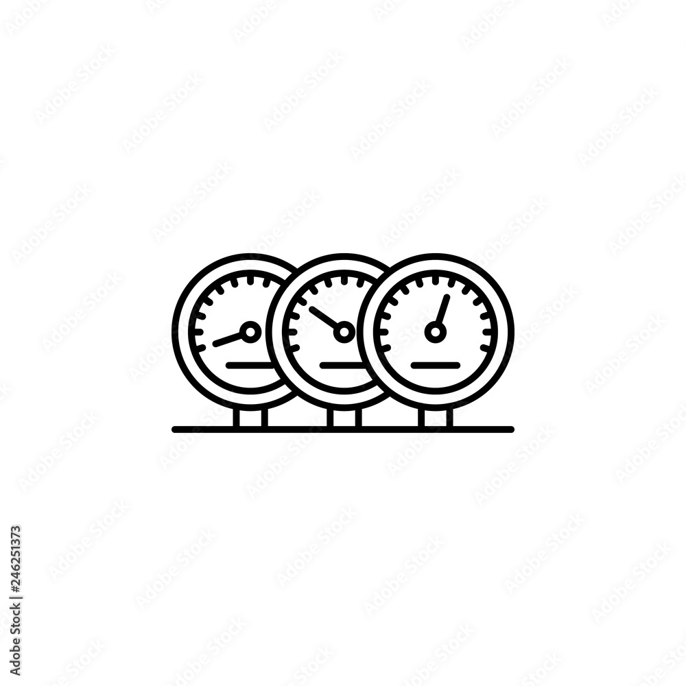 tachometer, car outline icon. Can be used for web, logo, mobile app, UI ...