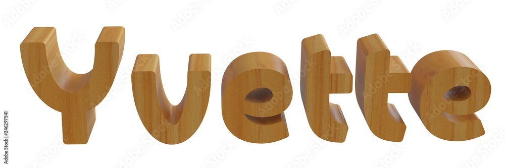 yvette in 3d name with wooden texture Stock Illustration | Adobe Stock