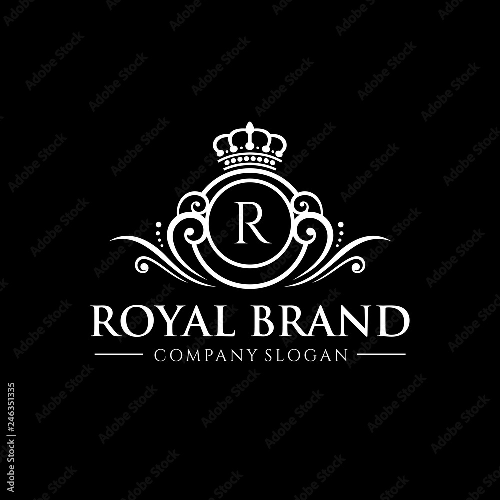 Royal Brand Logo Vector - Initial Letter Logo Stock Vector | Adobe Stock