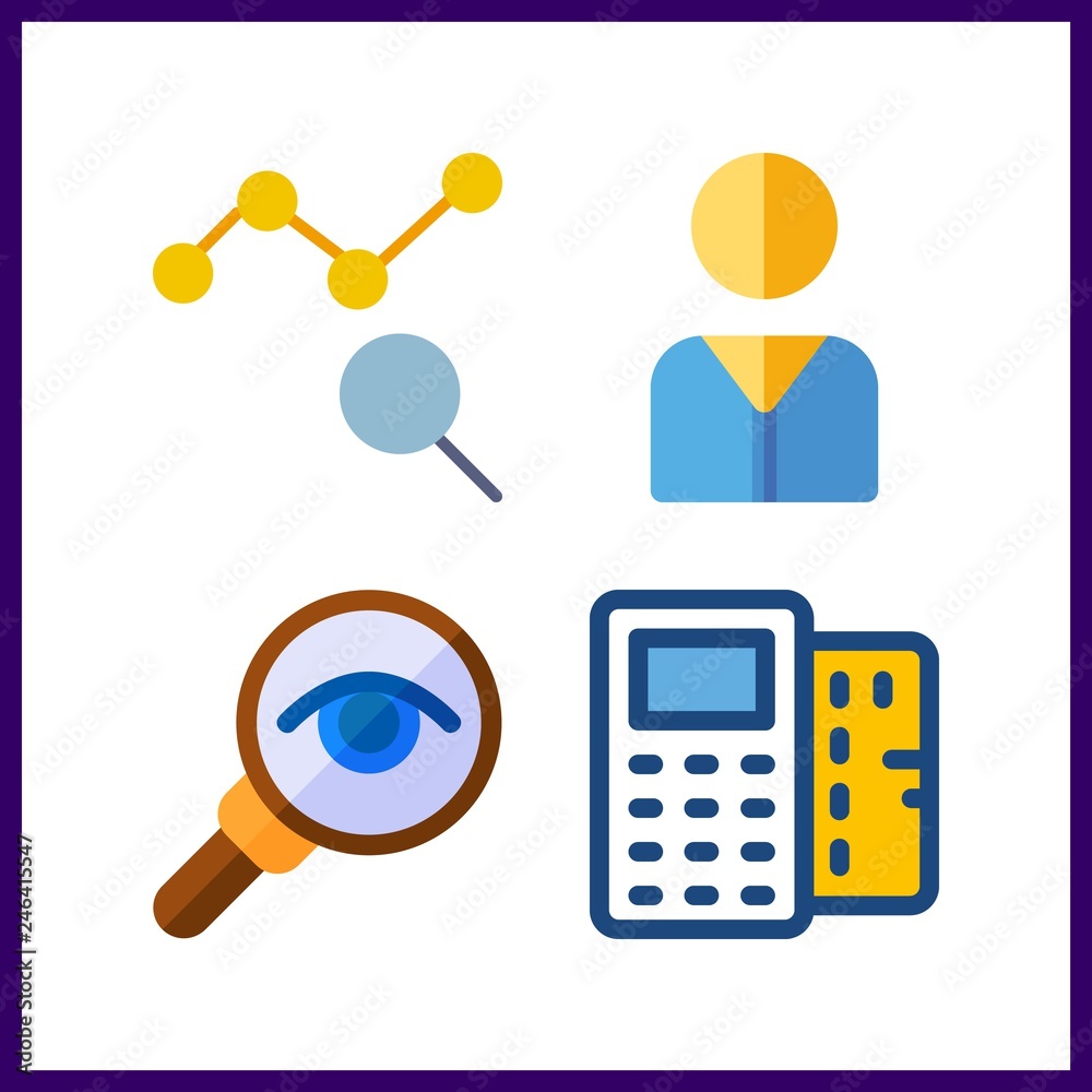 4 analysis icon. Vector illustration analysis set. point of service and ...