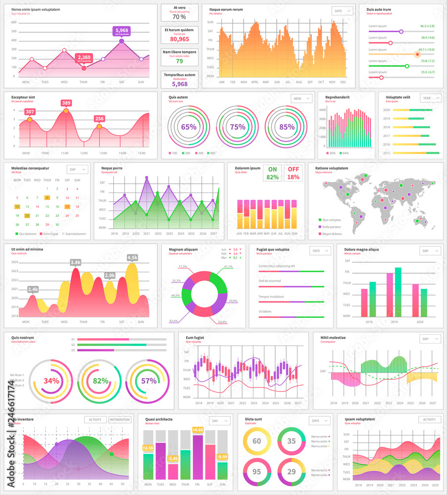 Infographics and infocharts visualization information vector. Scheme ...