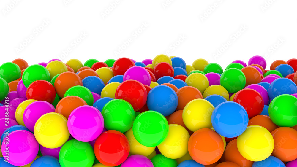 preschool kids indoor park ball pool children fun game 3D ilustration ...