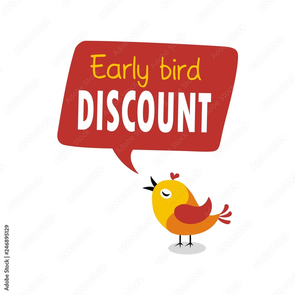 Early bird special flyer or banner design template. Early bird discount ...