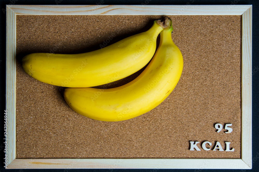 calorie foods banana 95 kcal 100 grams diet Stock Photo | Adobe Stock