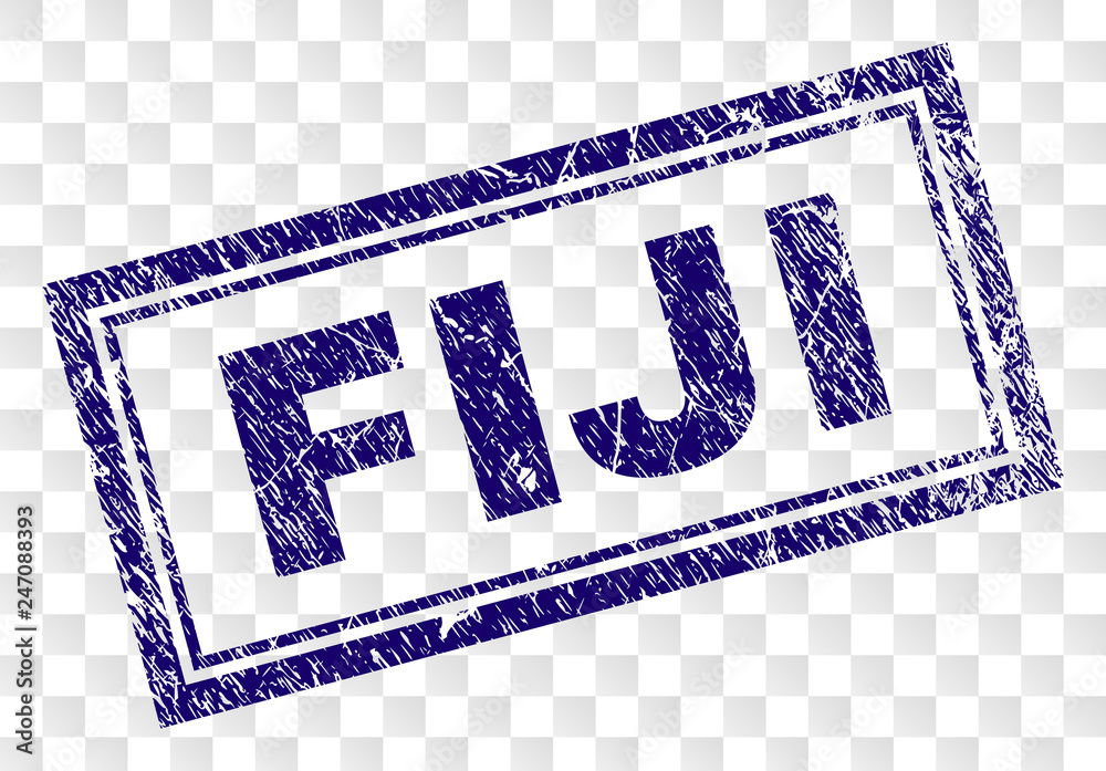 Stock-Vektorgrafik „FIJI stamp seal print with rubber print style and ...