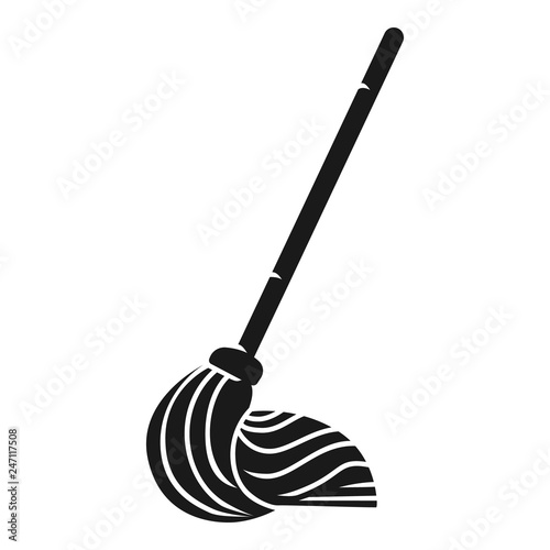 Mop icon. Simple illustration of mop vector icon for web design ...