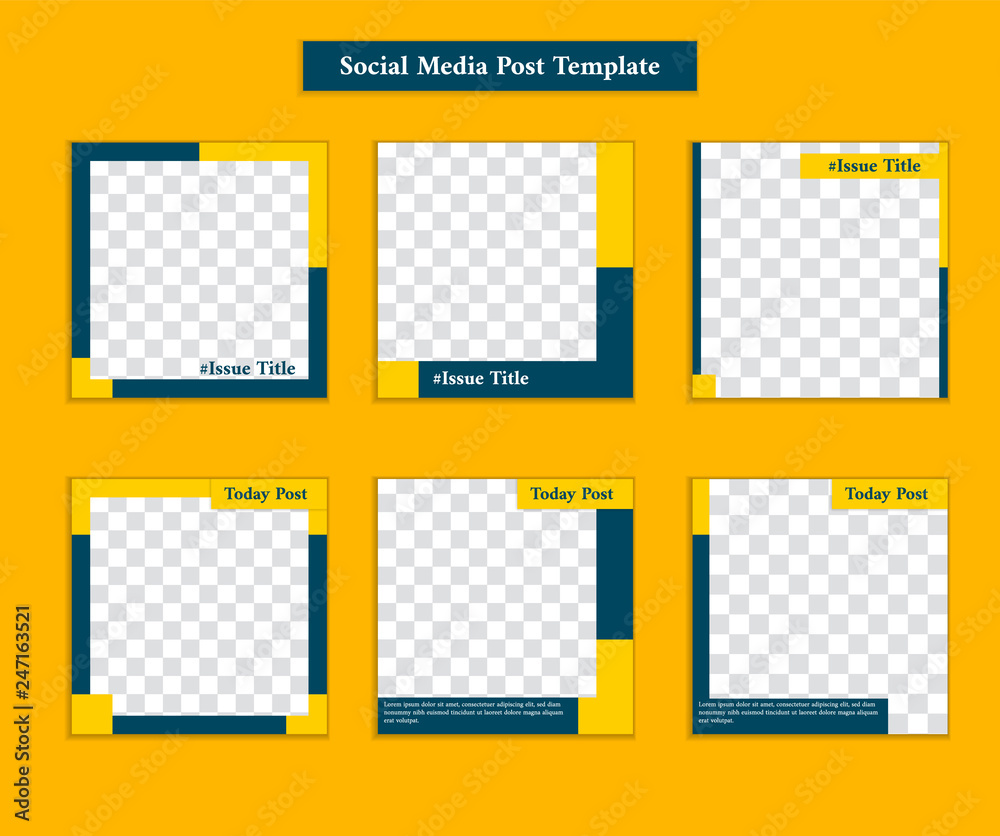 Social media post template with casual sporty and formal style in ...