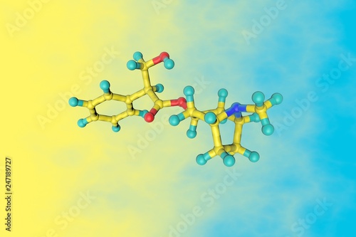 Molecular structure of atropine. Medical background. Scientific ...