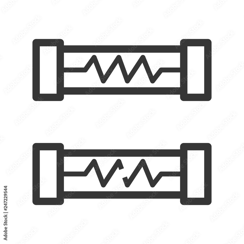 Electrical fuse line icon, outline vector sign 素材庫向量圖 | Adobe Stock