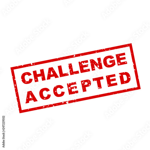 Challenge Accepted stamp Stock Vector | Adobe Stock
