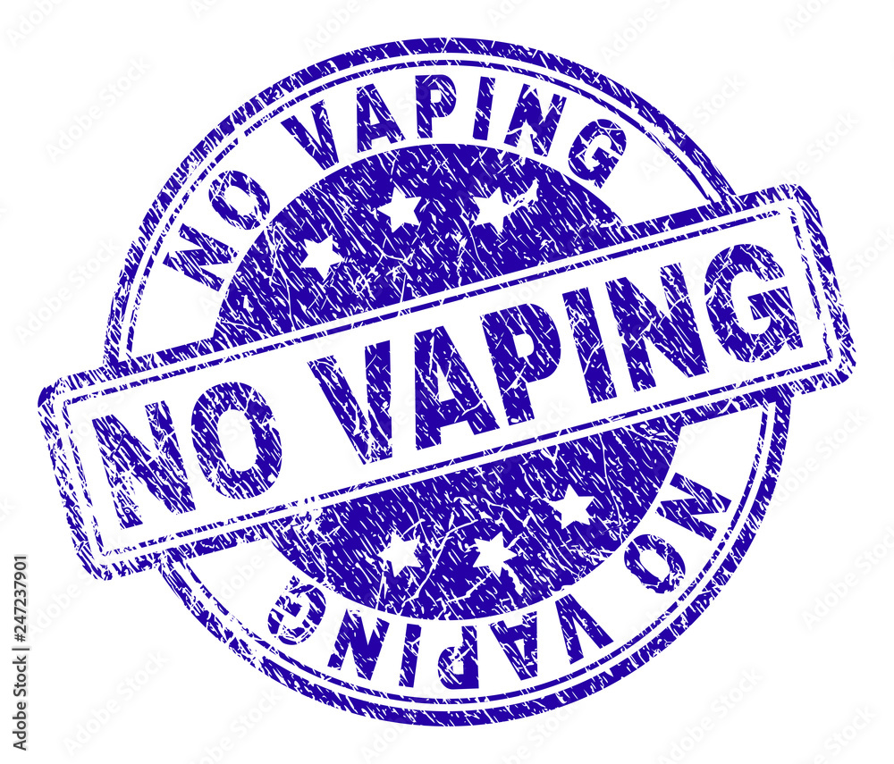 NO VAPING stamp seal watermark with grunge texture. Designed with ...