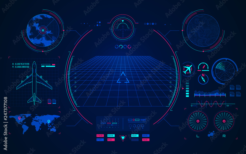 aviation technology Stock Vector | Adobe Stock