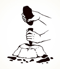 Cave Man Chiseling Free Stock Photo - Public Domain Pictures