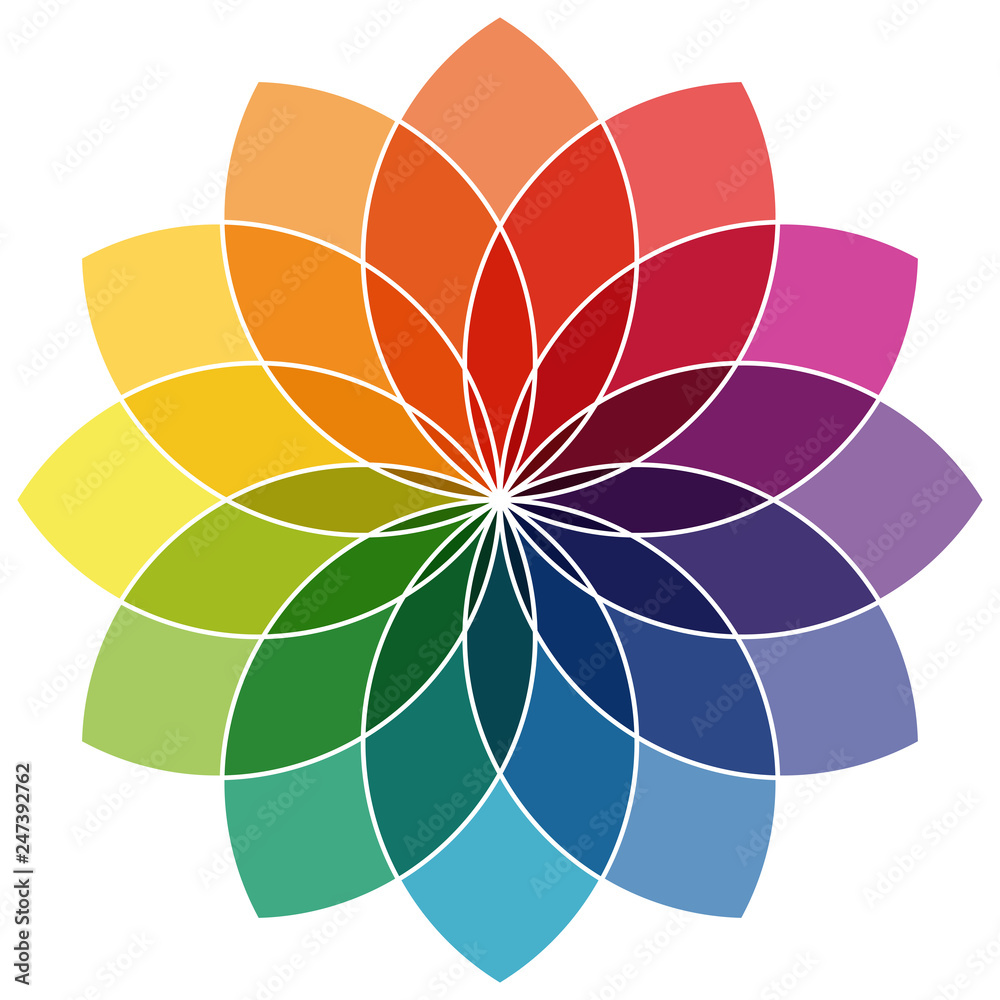 color wheel twelve colors Stock Vector | Adobe Stock