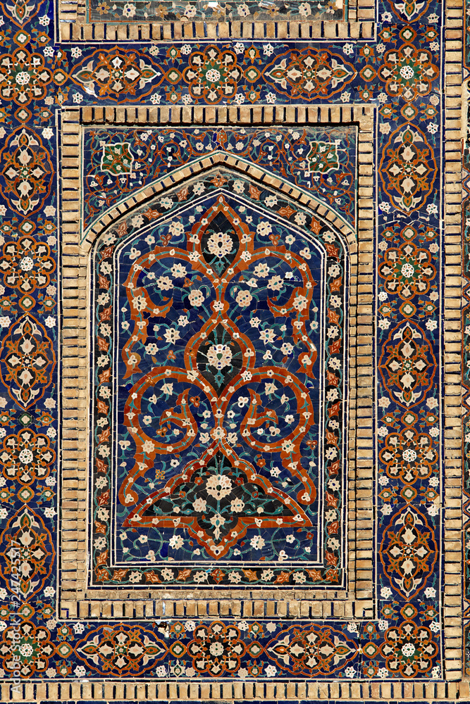 Stock-Foto „orientalische Ornamente und Mosaike in Buchara, Usbekistan ...