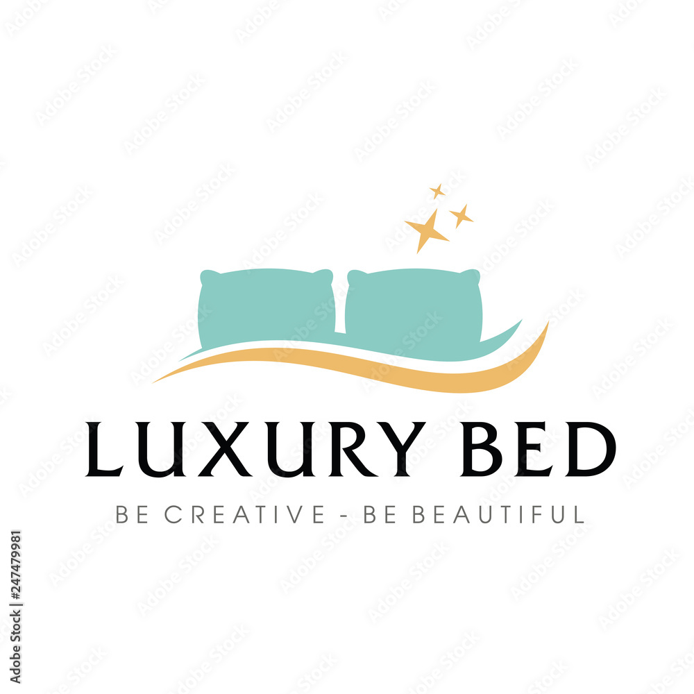 Bed and Sleep Logo Vector Inspiration Stock Vector | Adobe Stock