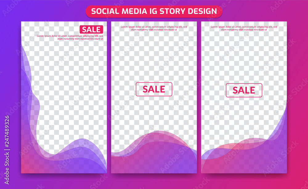Colorful fluid spectrum gradient transparent editable social media ig ...
