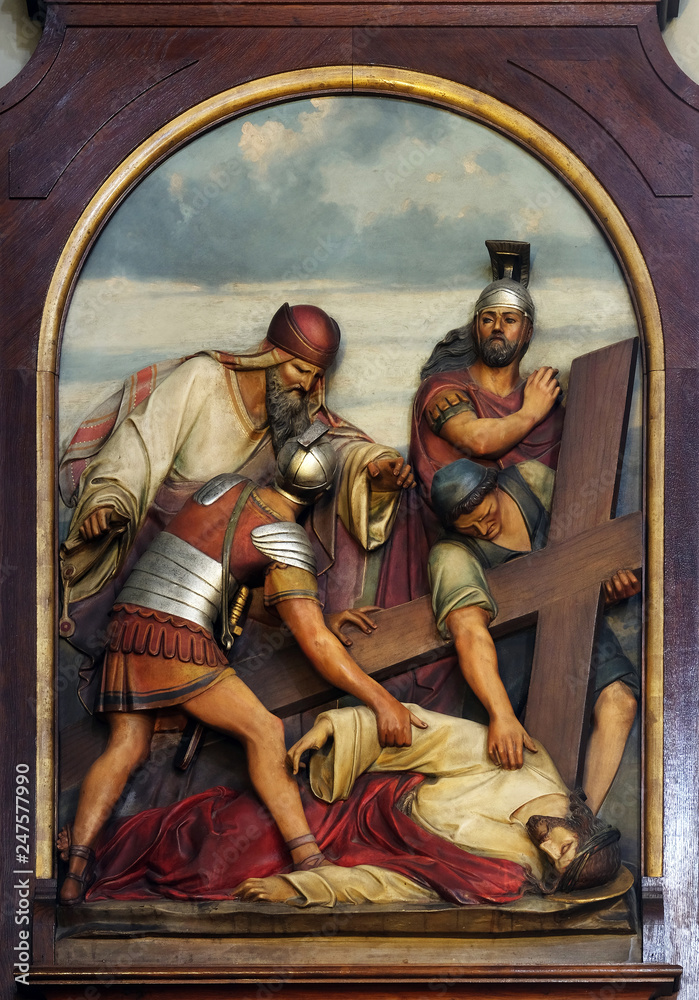 9th Stations of the Cross, Jesus falls the third time, Basilica of the ...