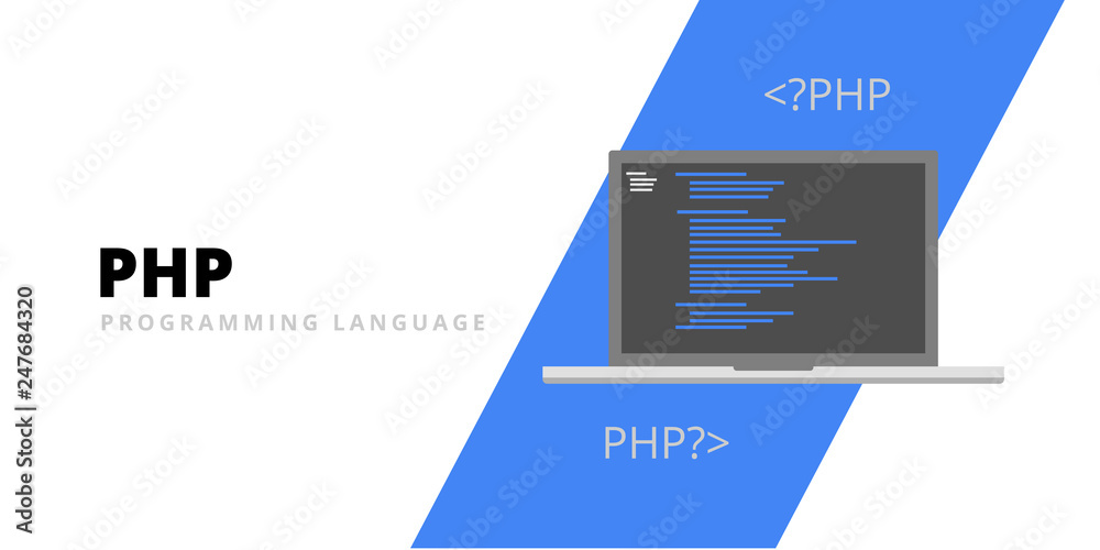 Learn To Code Php Web Programming Language With Script Code On Laptop Screen Php Framework