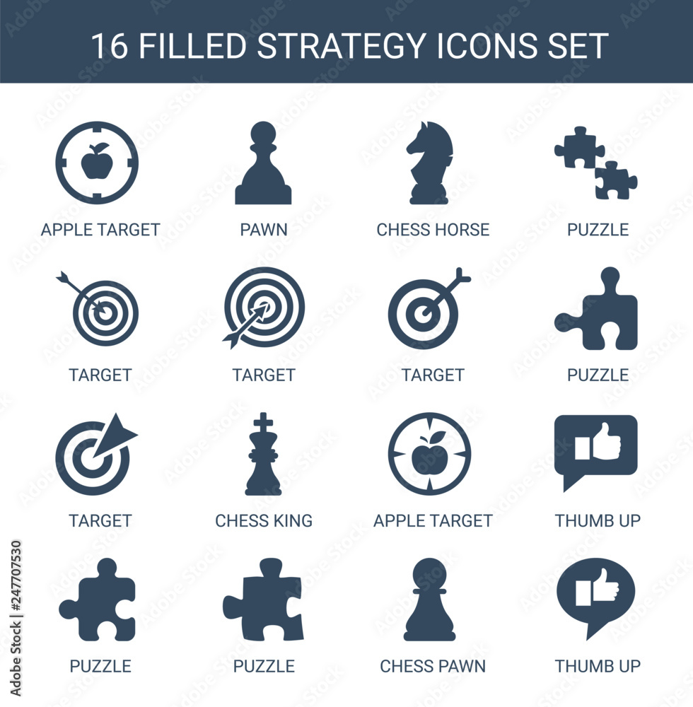 strategy icons Stock Vector | Adobe Stock