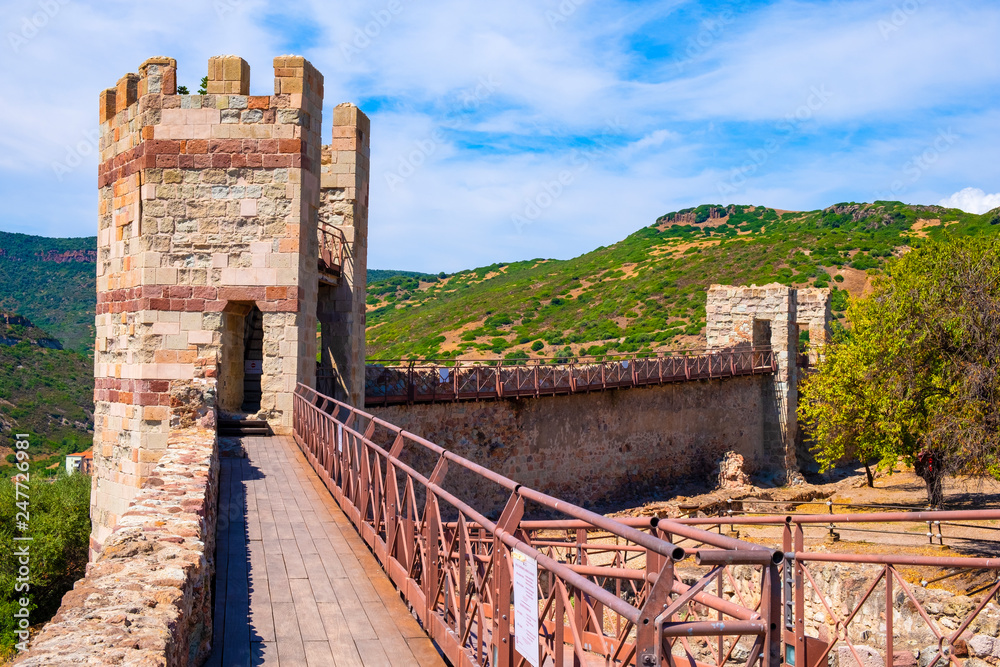 Bosa, Sardinia, Italy - Main tower - Torre Maestra - of the Malaspina ...