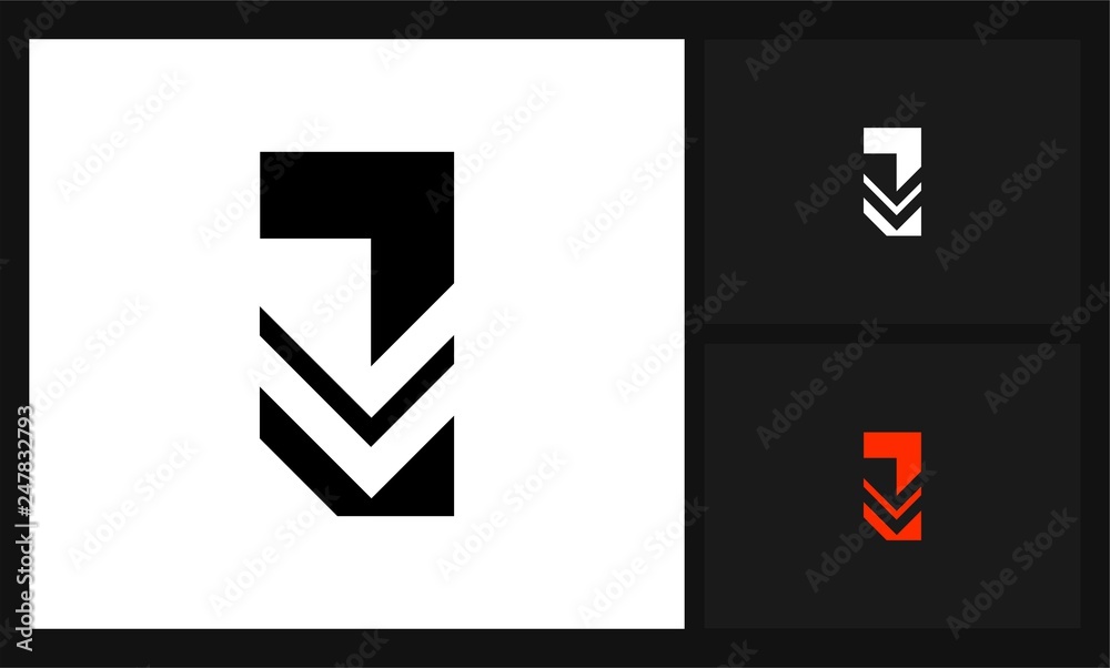 letter j monogram logo Stock Vector | Adobe Stock