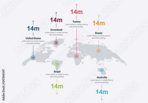 Global Map Infographic Layout Stock Template | Adobe Stock