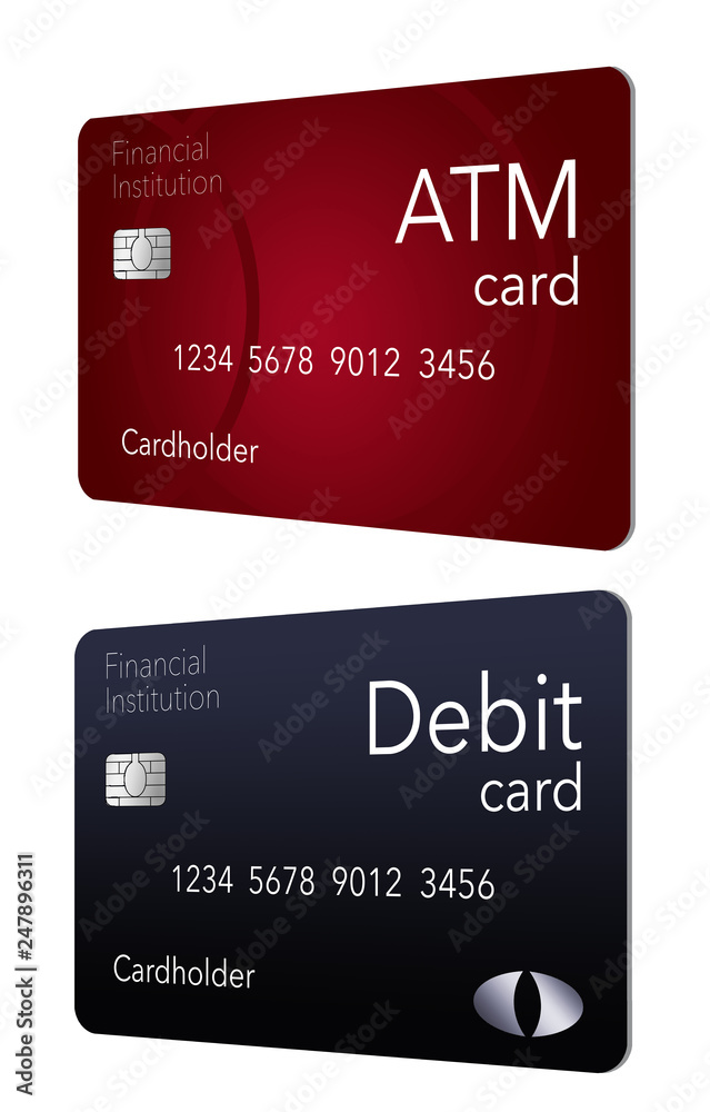 Here is an ATM card which is shown with a debit card which is often ...