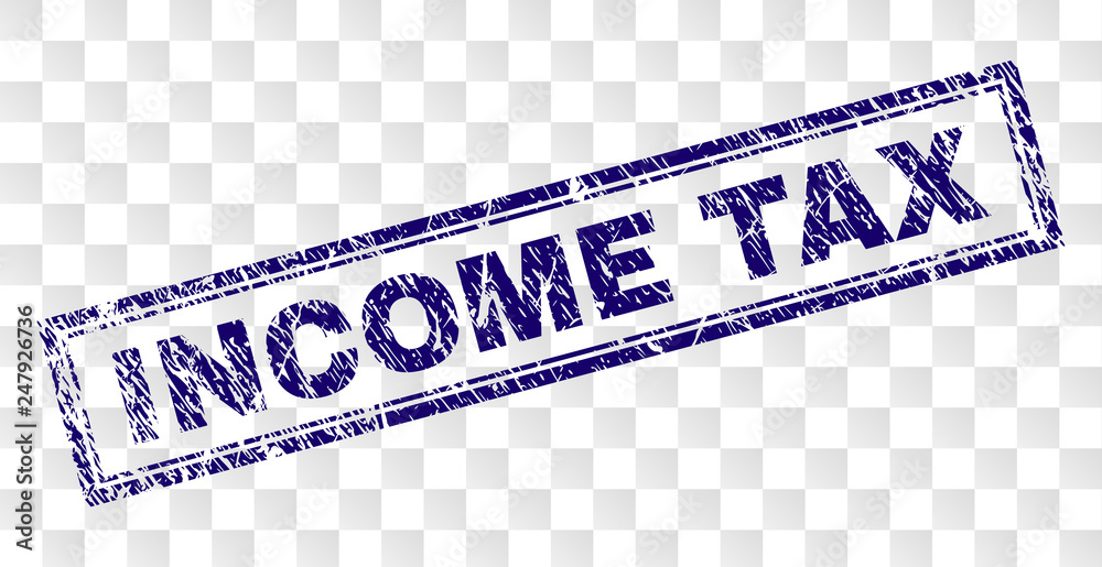 INCOME TAX stamp seal print with rubber print style and double framed ...