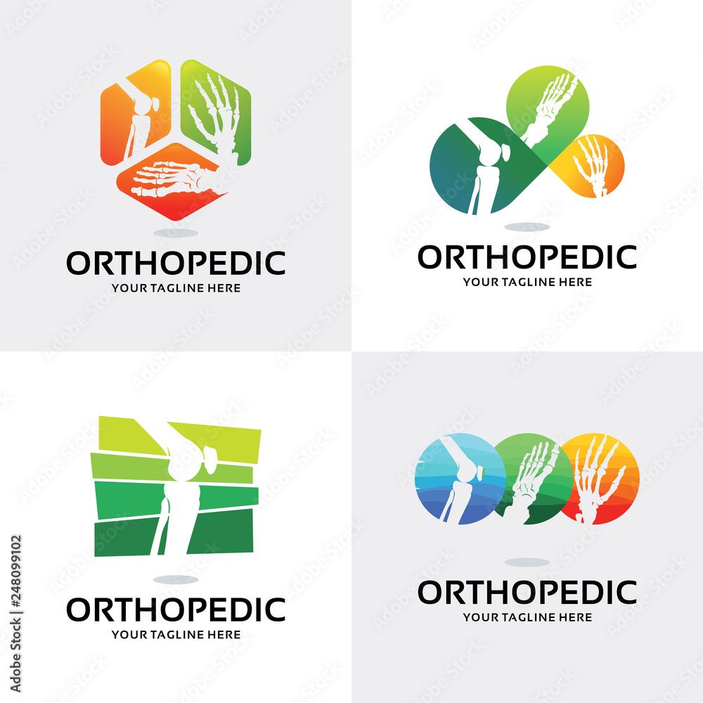 Orthopedic Logo Set Design Template Collection Stock Vector | Adobe Stock