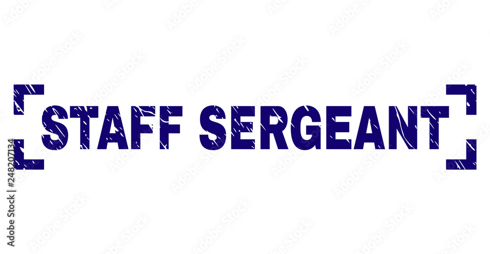 STAFF SERGEANT caption seal watermark with distress texture. Text ...