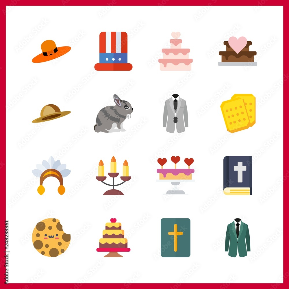 16 tradition icon. Vector illustration tradition set. candelabra and ...