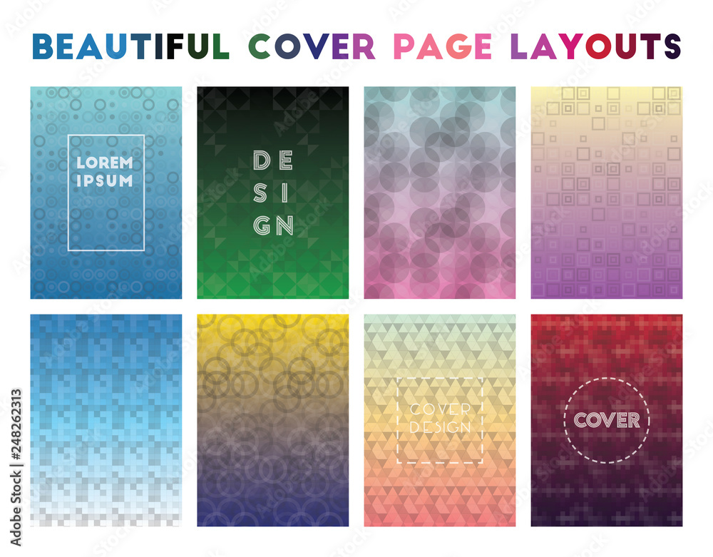 Beautiful Cover Page Layouts. Admirable geometric patterns. Dramatic ...