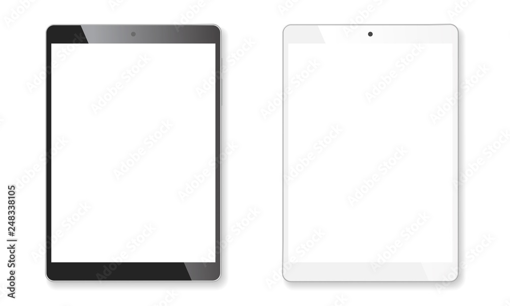 Realistic tablet mockup set Stock Vector | Adobe Stock