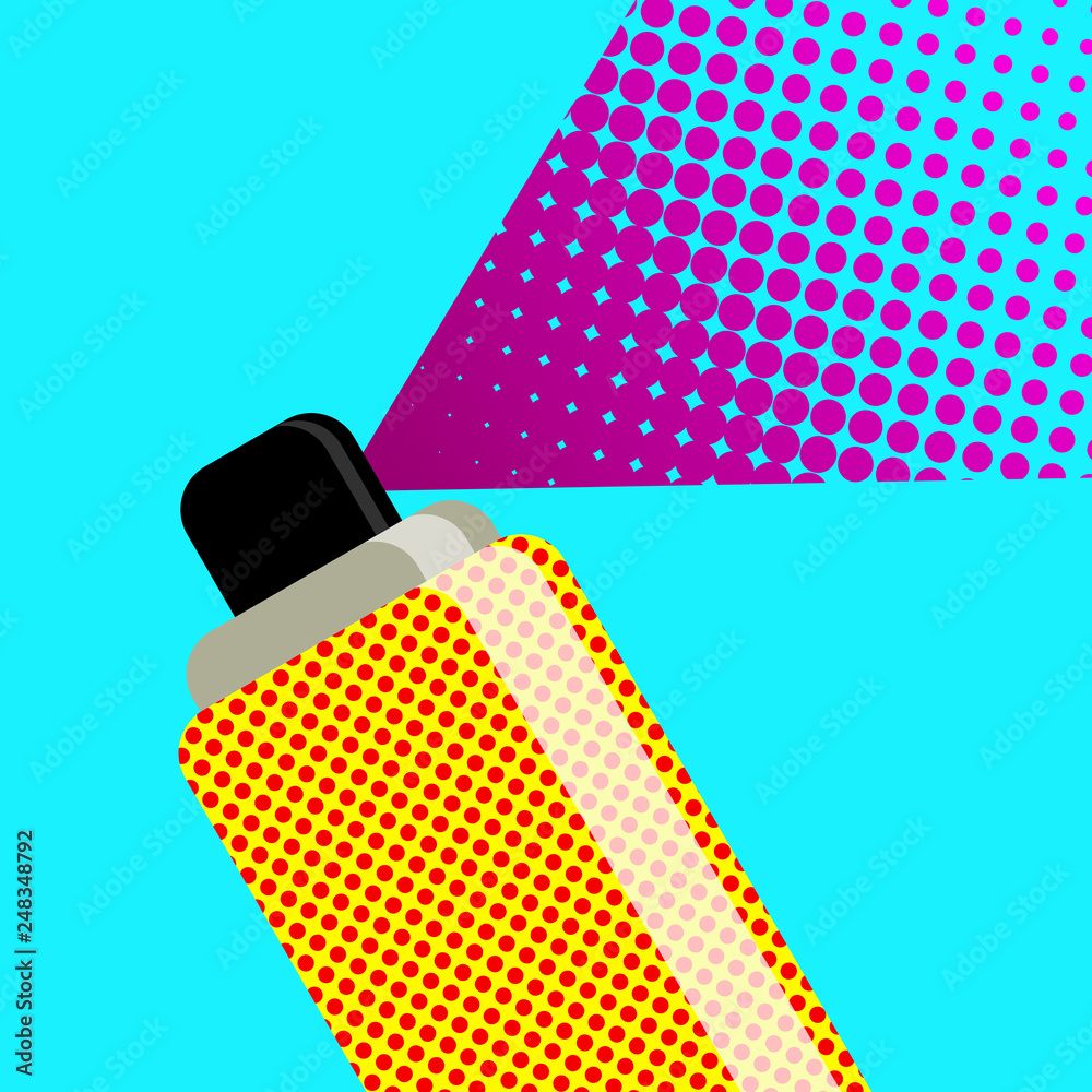Pop Art Spray. Vector Illustration Stock Vector | Adobe Stock