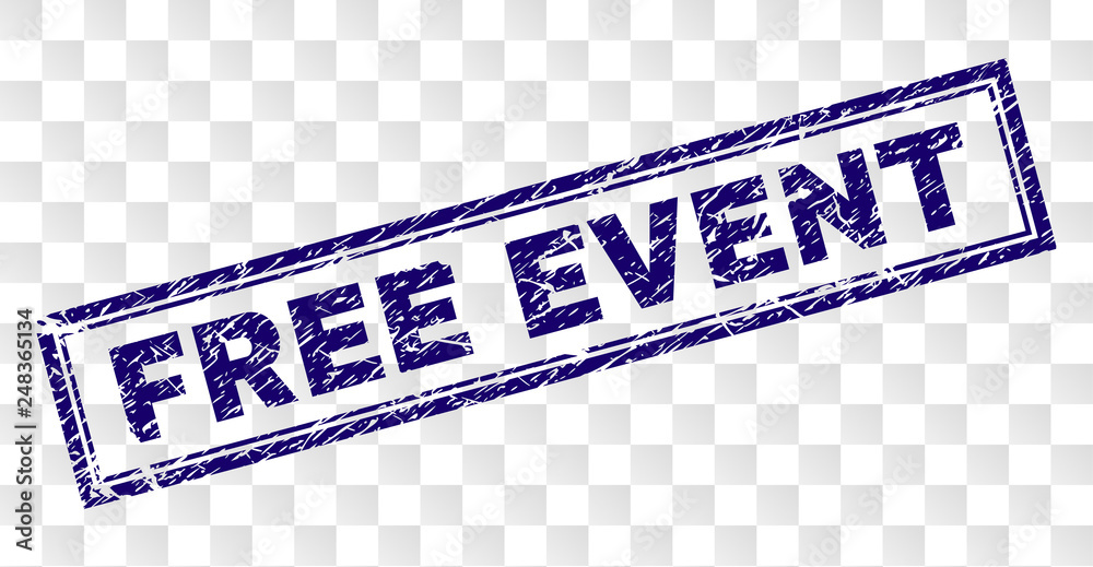 FREE EVENT stamp seal print with rubber print style and double framed ...