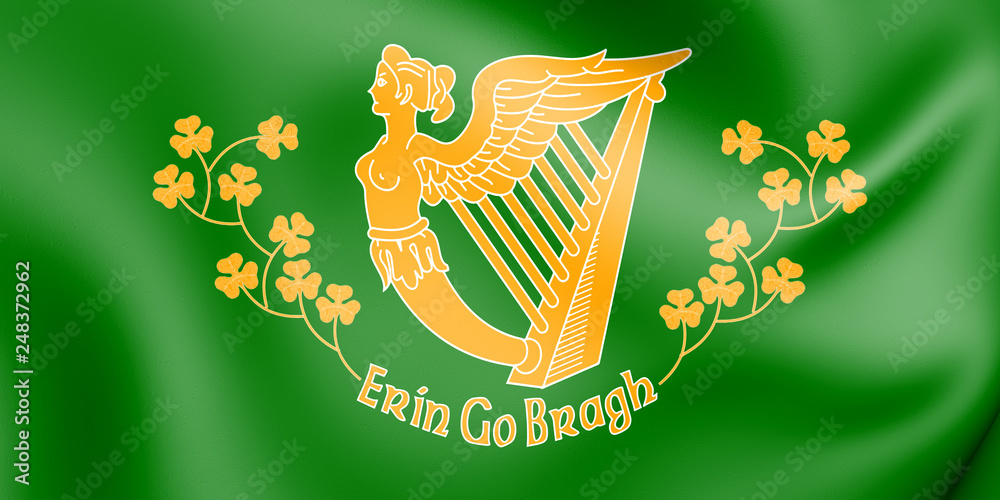 3D Erin go Bragh banner, Ireland. Stock Illustration | Adobe Stock