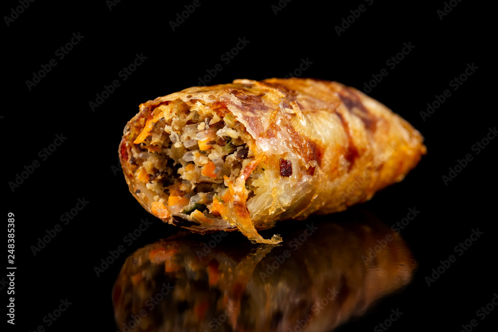 Macro image of traditional vietnamese food - cha gio spring rolls ...