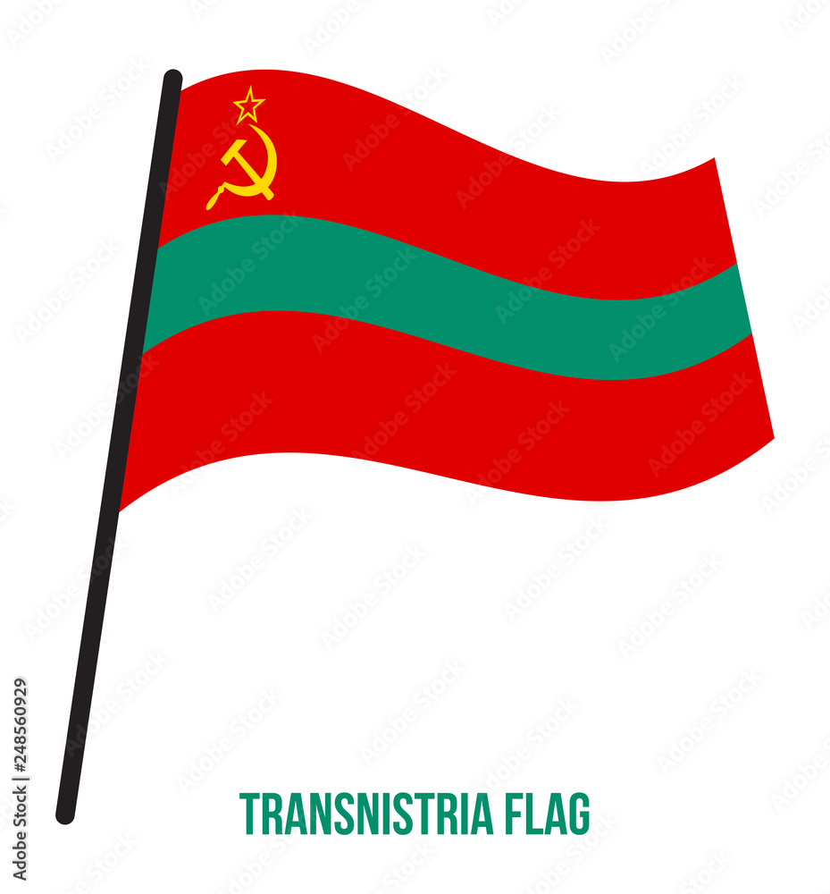Transnistria Flag Waving Vector Illustration on White Background ...