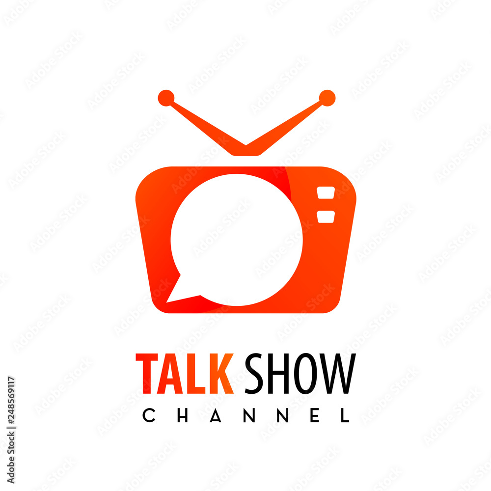 Talk Show Channel, TV Logo Stock Vector | Adobe Stock
