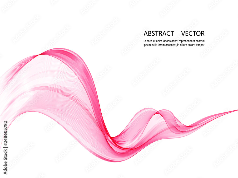 Abstract soft design pattern with pink wavy lines in elegant dynamic ...