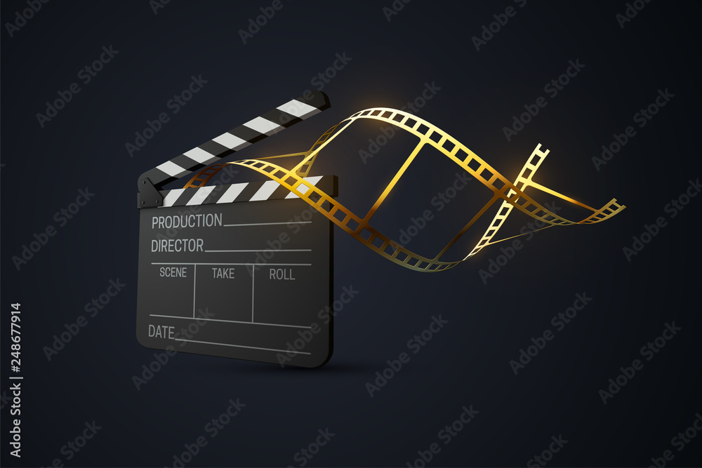 Film clapper board. Stock Vector | Adobe Stock