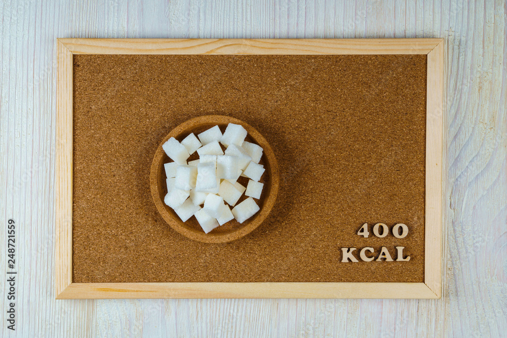 calorie products refined sugar white 400 kcal 100 grams diet Stock ...