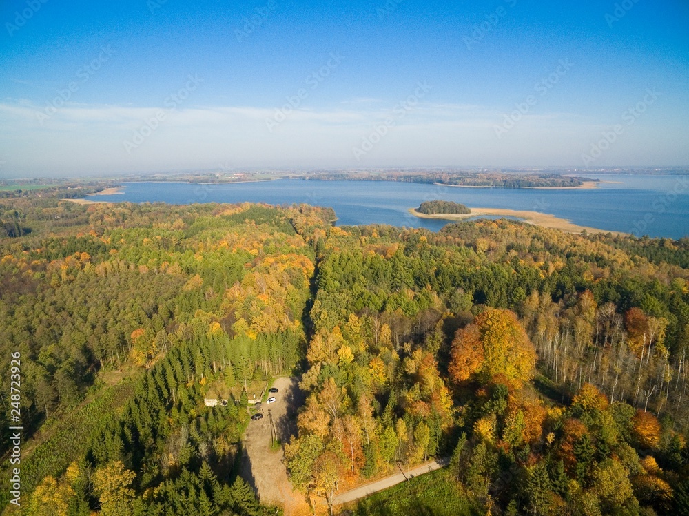 Aerial view of reinforced concrete bunkers belonged to Headquarters of ...