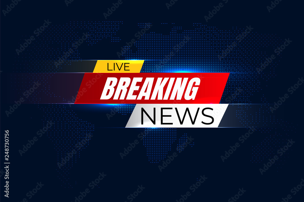 Breaking news background with graphic map Stock Vector | Adobe Stock