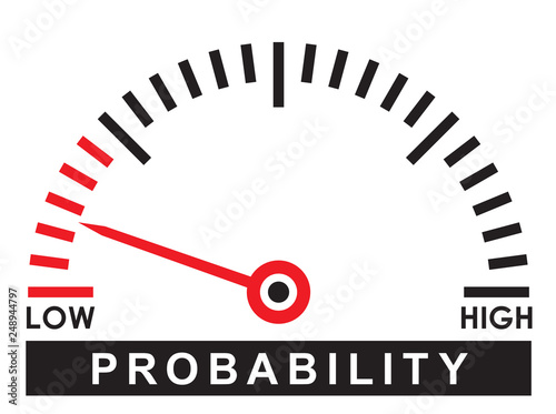 low probability dial scale - likelihood illustration design template ... low probability dial scale - likelihood illustration design template ...