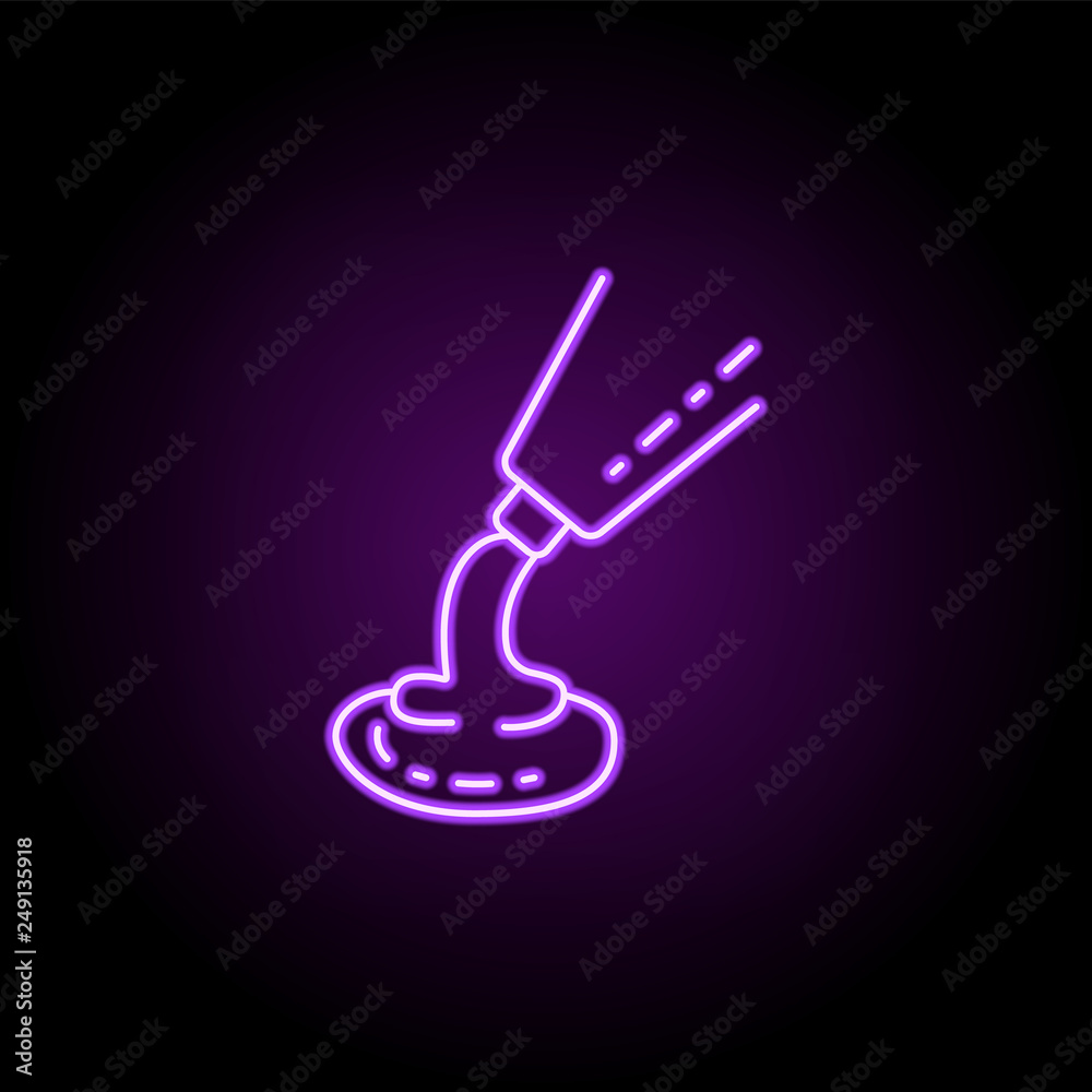 extruding cream icon. Elements of Beauty, make up, cosmetics in neon ...