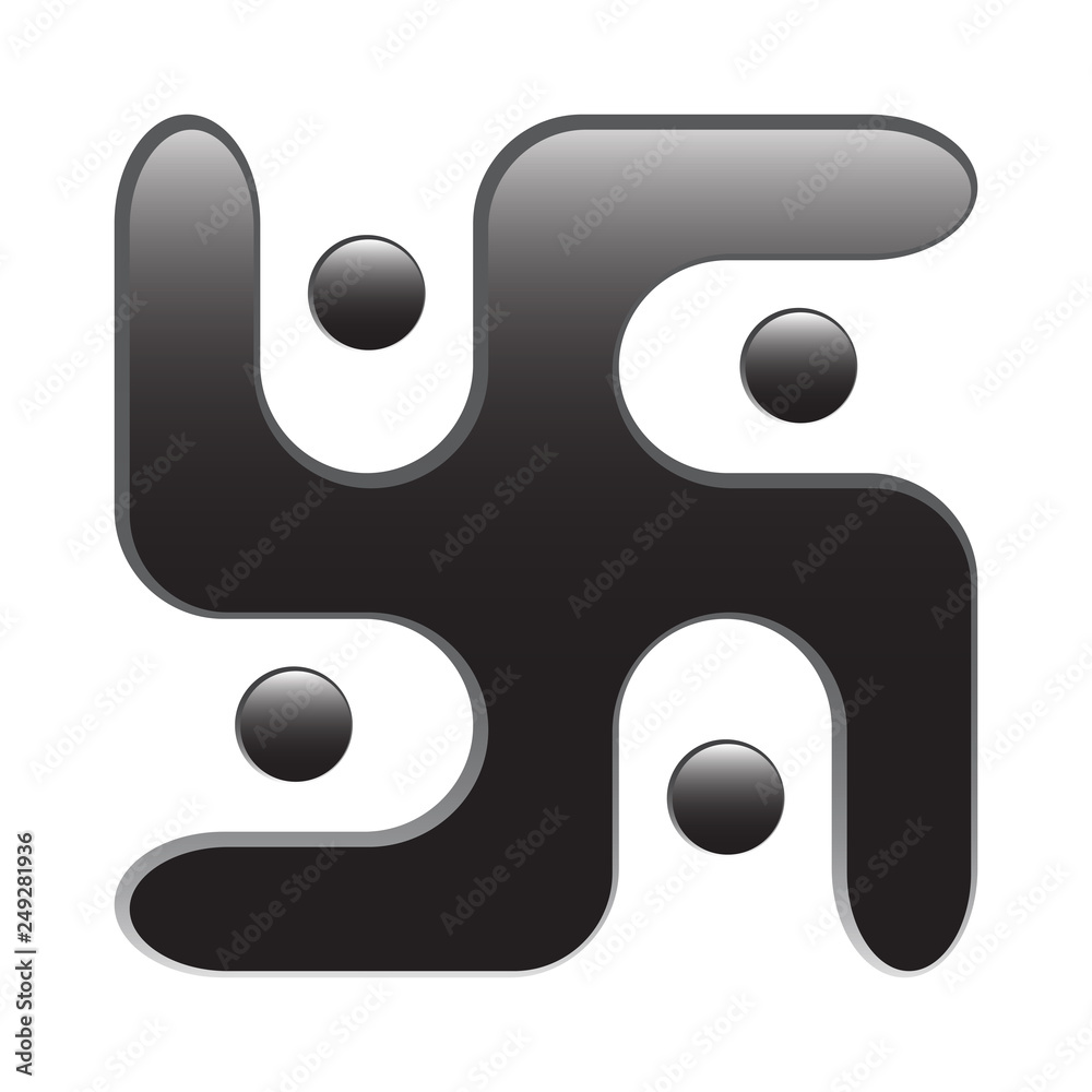 Religious Rounded Swastika Stock Vector | Adobe Stock