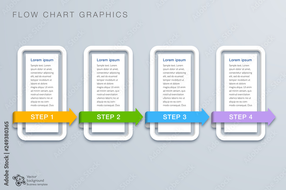 Process Chart, Work Flow, Vector Graphics Stock Vector | Adobe Stock